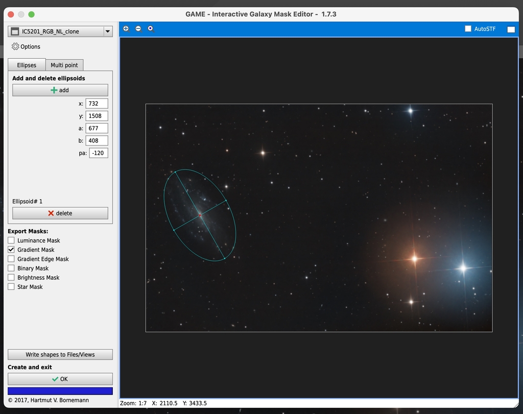 Using The Game Script To Create A Mask In Pixinsight Telescope Live